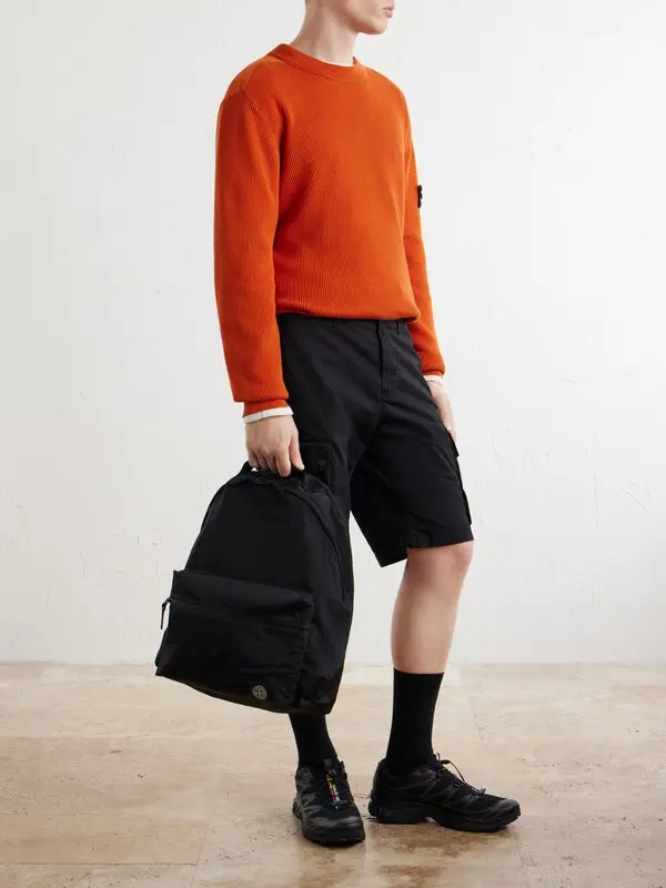 Stone Island Logo-appliqué Shell Backpack