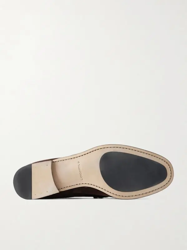TOM FORD Ripley Embellished Suede Loafers