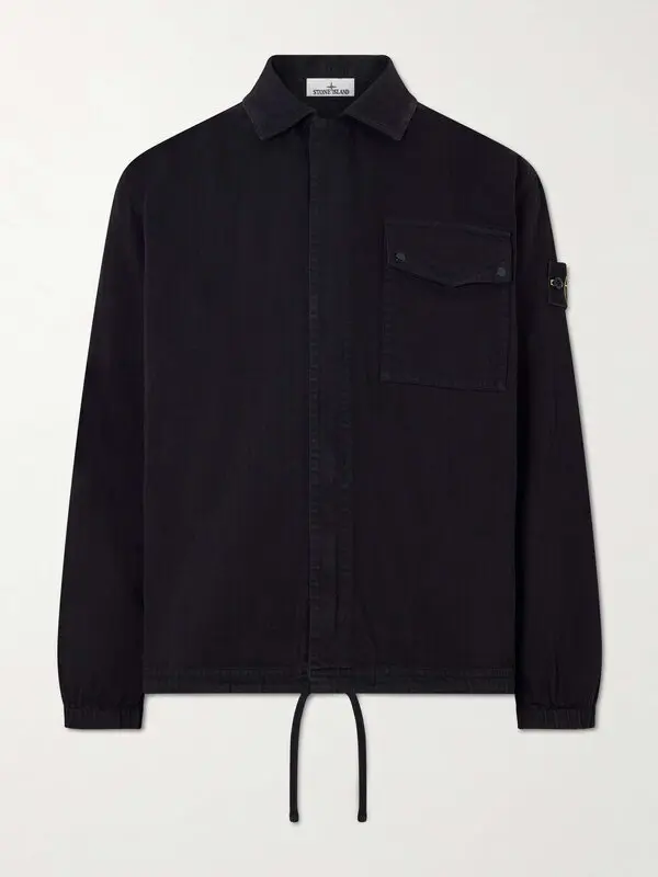 Stone Island Herringbone Cotton Overshirt