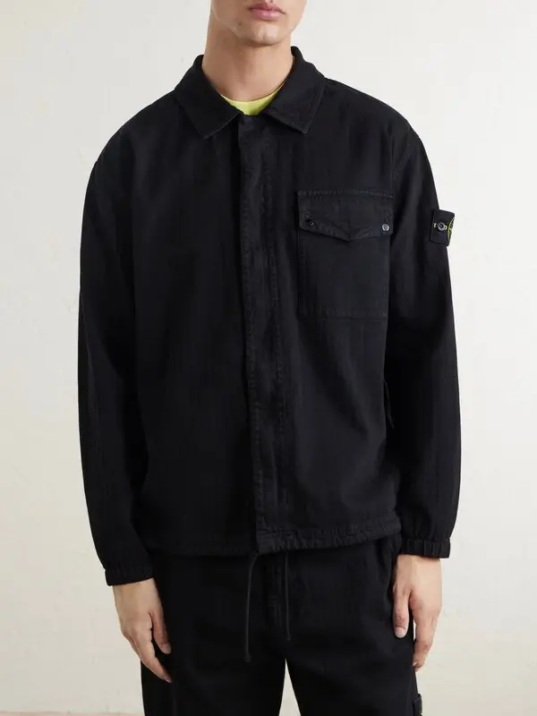 Stone Island Herringbone Cotton Overshirt