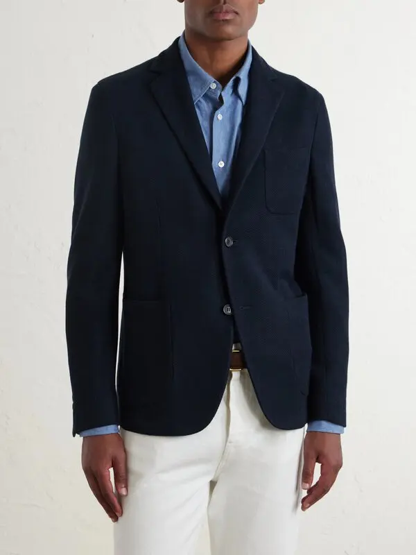 SLOWEAR Wool-blend Jersey Blazer