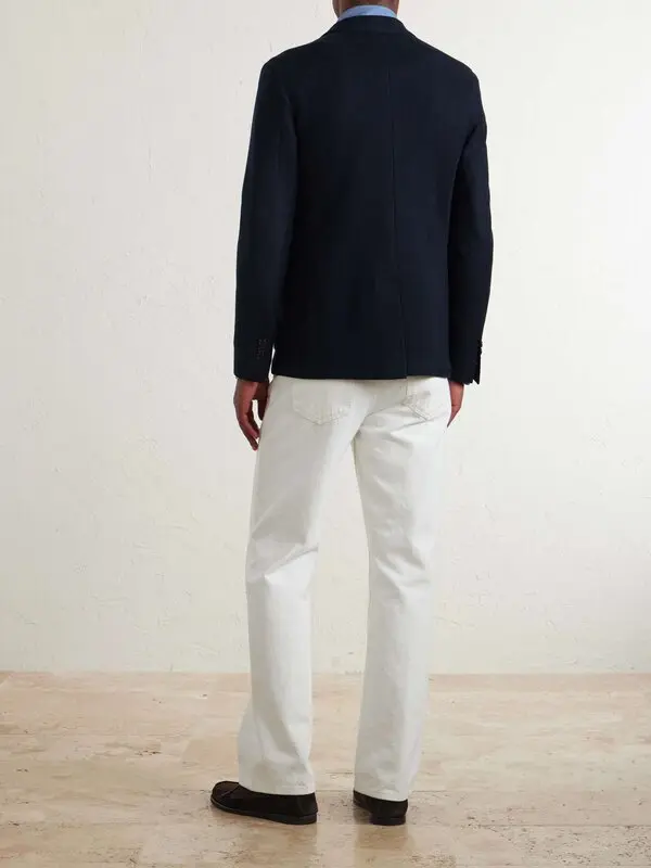 SLOWEAR Wool-blend Jersey Blazer - Navy