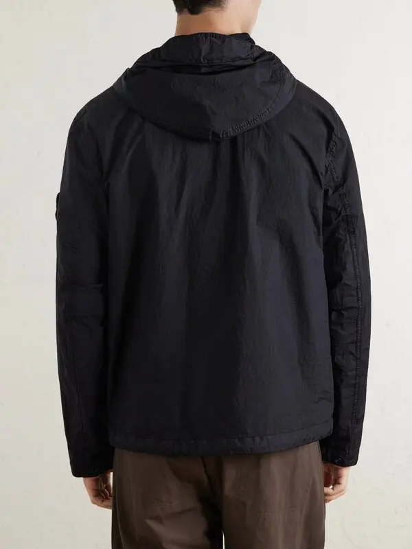 Stone Island Crinkle-shell Hooded Jacket