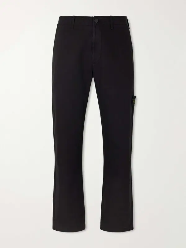 Stone Island Straight-leg Cotton Trousers
