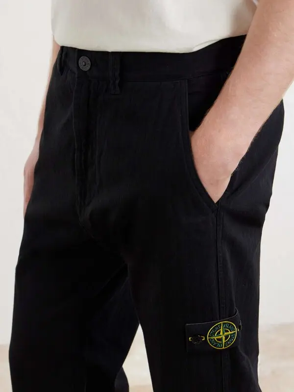 Stone Island Straight-leg Cotton Trousers