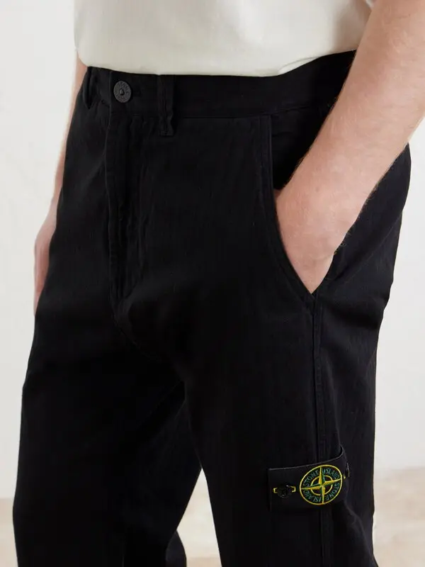 Stone Island Straight-leg Cotton Trousers