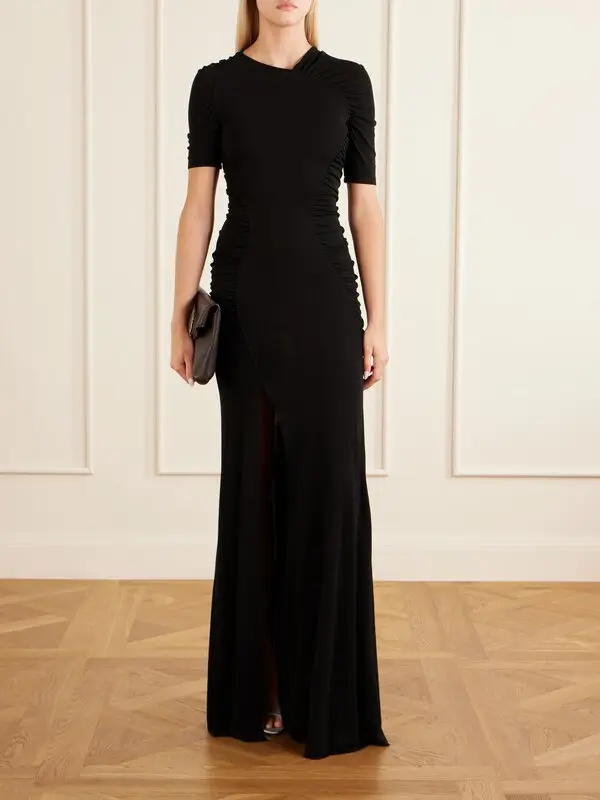 Victoria Beckham Gathered Satin Gown