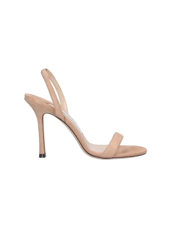 JIMMY CHOO Jenn 100 Slingback Stiletto Sandals - Beige