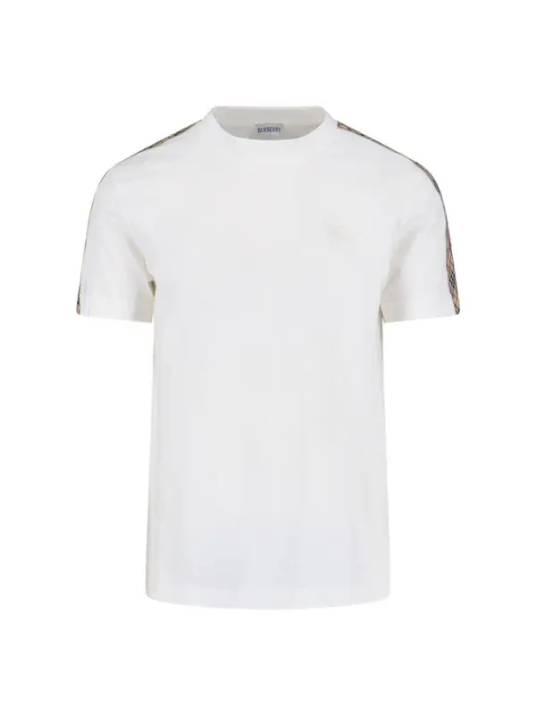Burberry Crew Neck T-shirt "check - White
