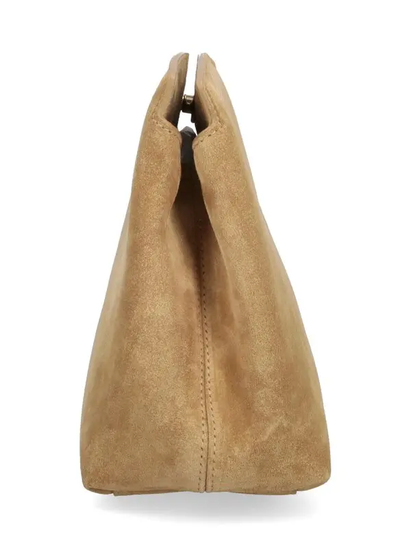 LIFFNER Pushlock Suede Pouch - Beige