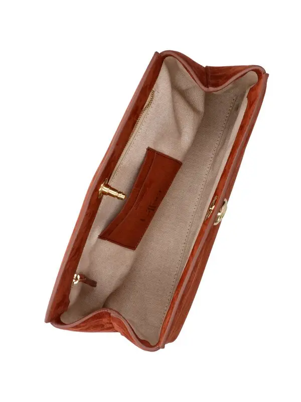 LIFFNER Pouch In Suede "pushlock - Brown