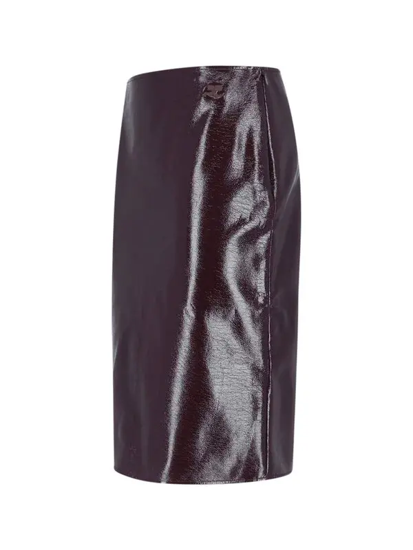 COURREGES Vinyl Midi Skirt