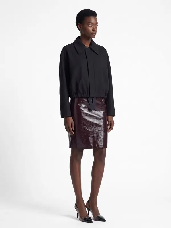 COURREGES Vinyl Midi Skirt - Red