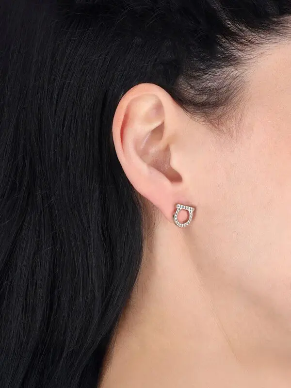 FERRAGAMO Earrings With Rhinestones "gancini