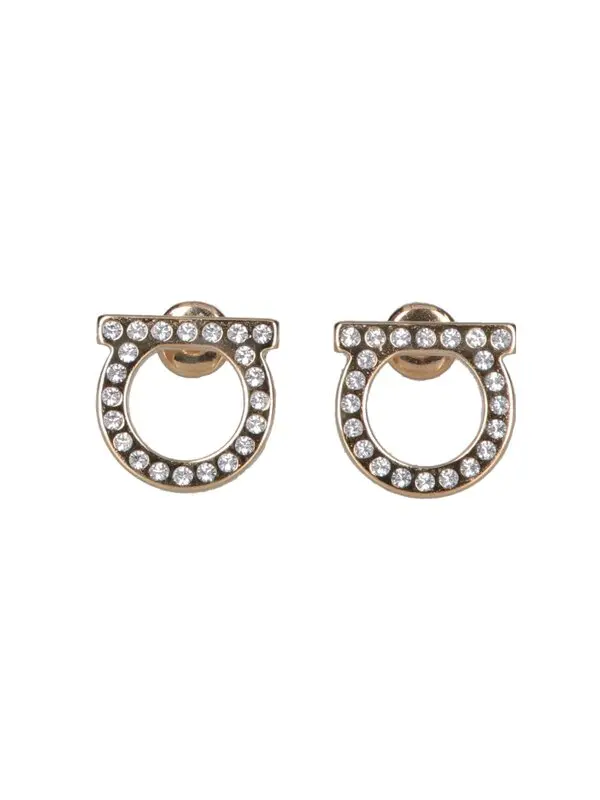 FERRAGAMO Earrings With Rhinestones "gancini