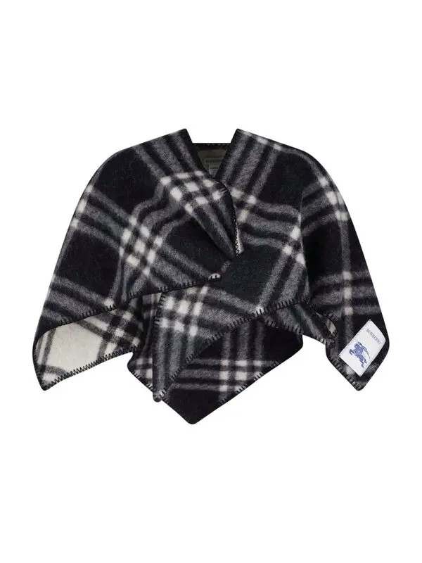 Burberry Wool Cape "check