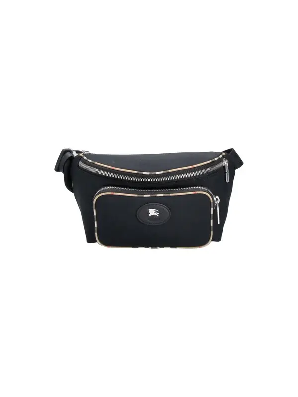 Burberry Check" Belt Bag - Black
