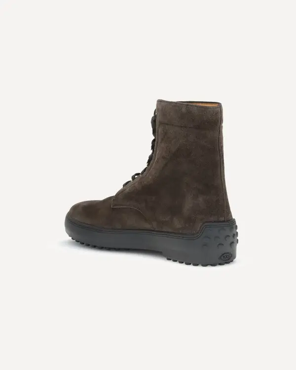 TOD'S Suede Lace-up Ankle Boots