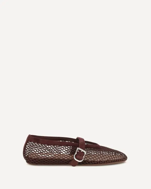 Alaïa Mesh Ballerinas - Bordeaux