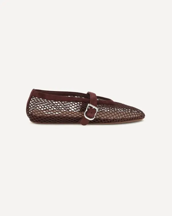 Alaïa Mesh Ballerinas - Bordeaux