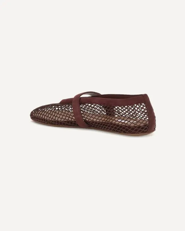 Alaïa Mesh Ballerinas - Bordeaux