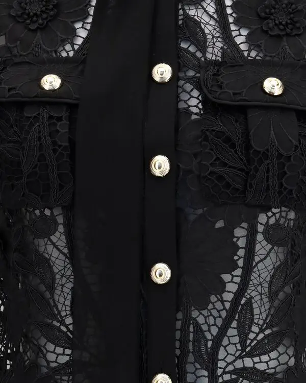 SELF-PORTRAIT Tie-neck Top