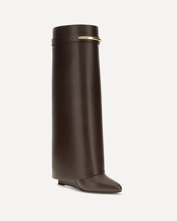 Givenchy Leather Shark Boots - Brown