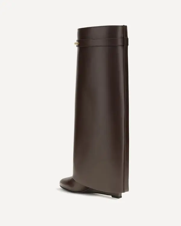 Givenchy Leather Shark Boots - Brown
