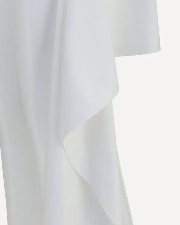 Alaïa Asymmetrical Cotton T-shirt With High Neck