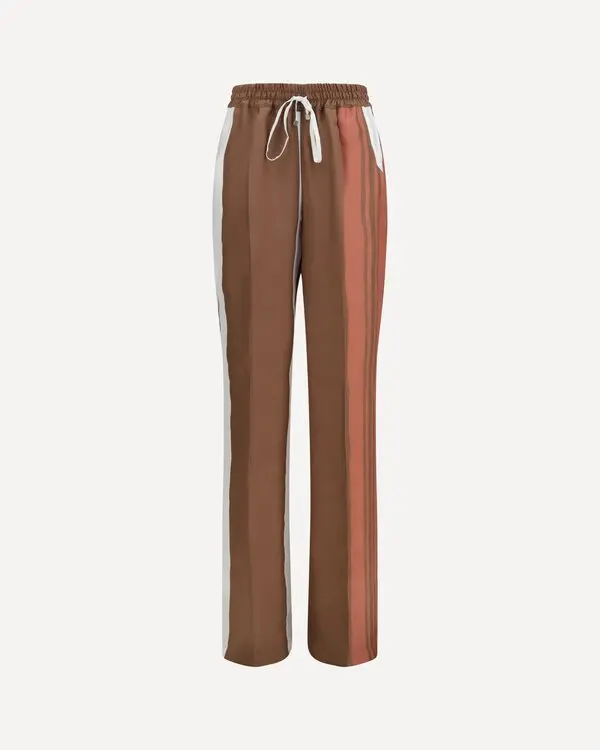 Kiton Striped Silk Wide-leg Trousers - Multicolour