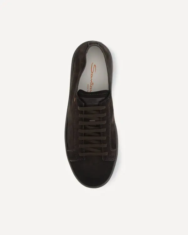 Santoni Suede Lace-up Sneakers - Brown