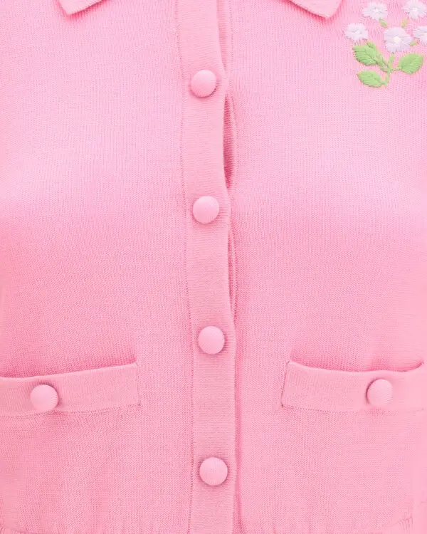 SELF-PORTRAIT Floral Ebroidered Knit Cardigan Feale