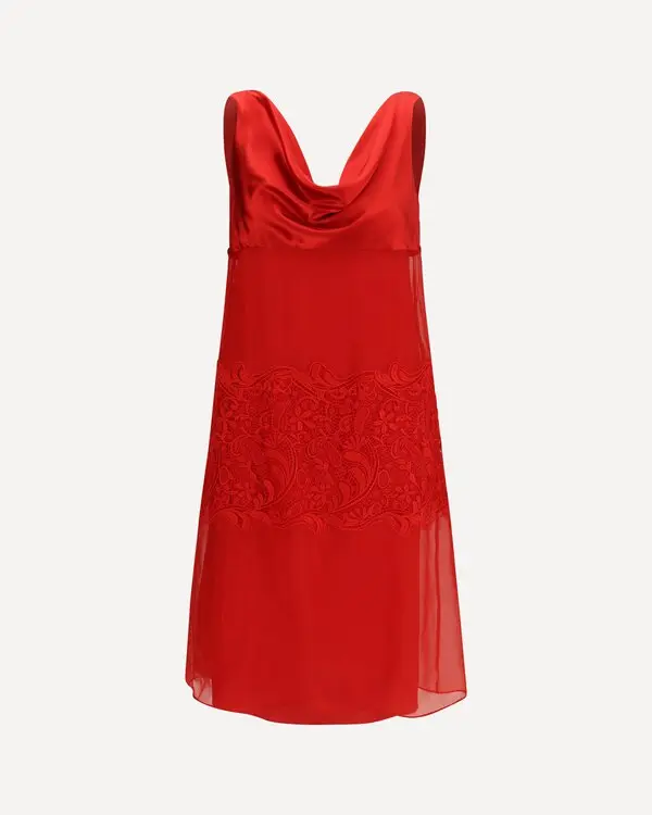 FERRAGAMO Draped Lace Dress