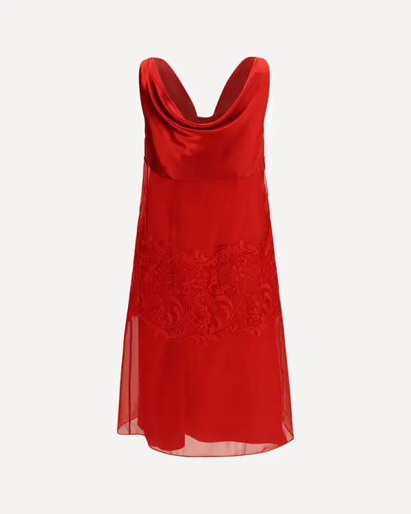 FERRAGAMO Draped Lace Dress