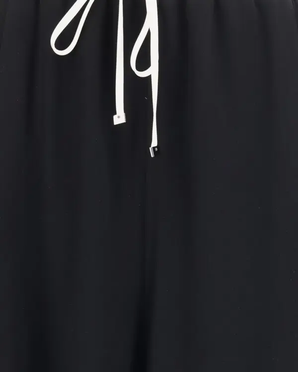 Kiton Silk Wide-leg Pants With Drawstring Waistband