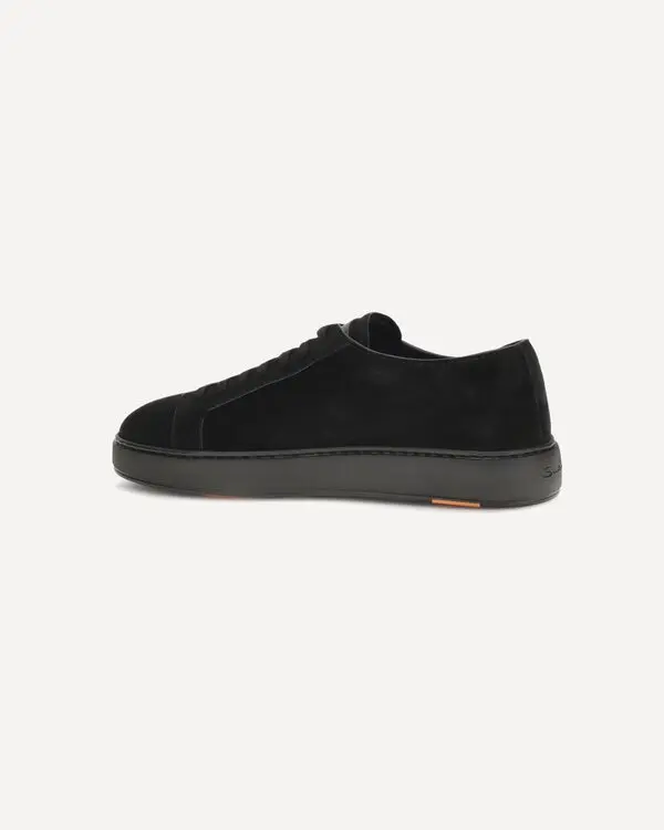 Santoni Suede Lace-up Sneakers - Black