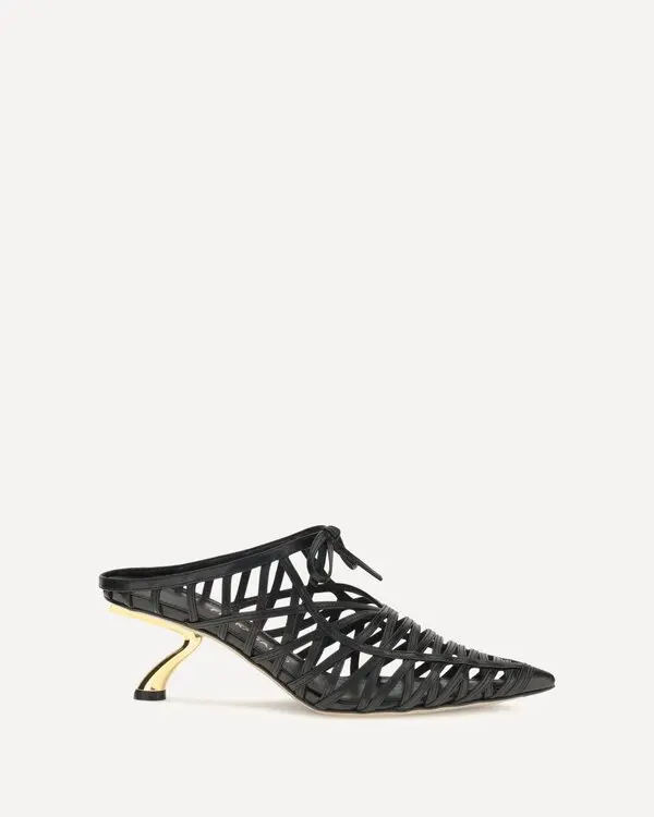 FERRAGAMO S Sculpted Heel Mules - Black