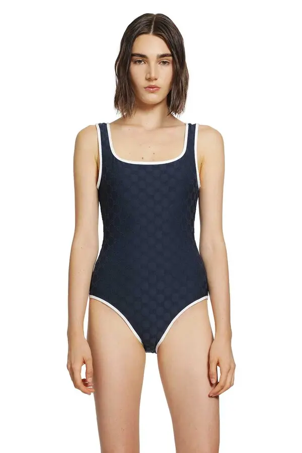 Gucci Gg Terrycloth Swimsuit - Blue