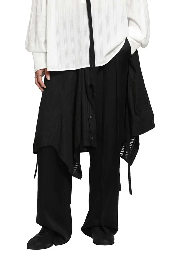 ANN DEMEULEMEESTER Aldrik Shirt Apron - Black