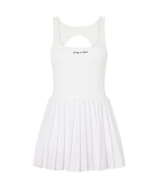 SPORTY & RICH Pleated Tennis Dress With Open Back