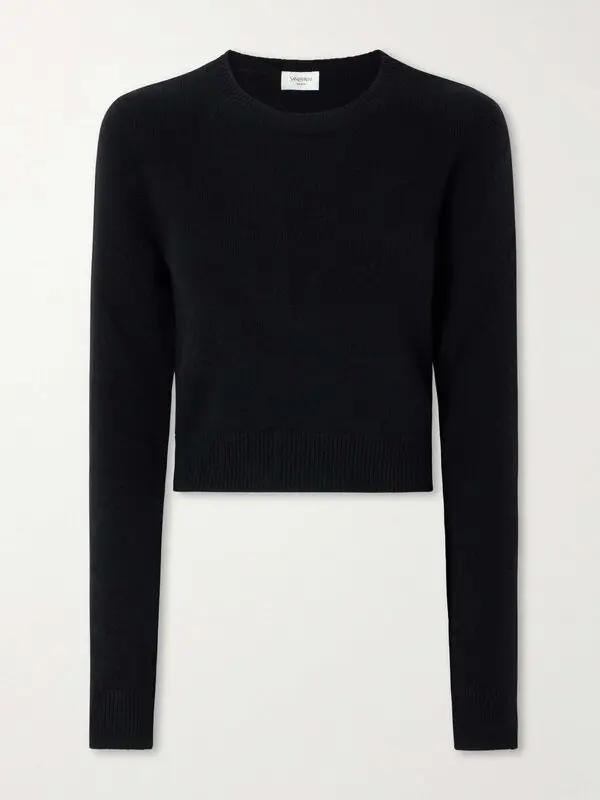 Saint Laurent Cropped Cashmere Sweater