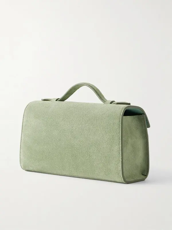 Savette Symmetry Pochette Suede Tote - Green