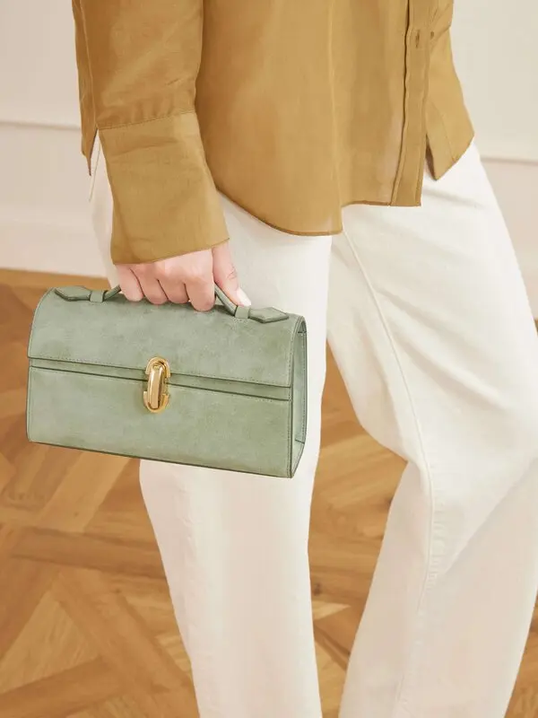 Savette Symmetry Pochette Suede Tote