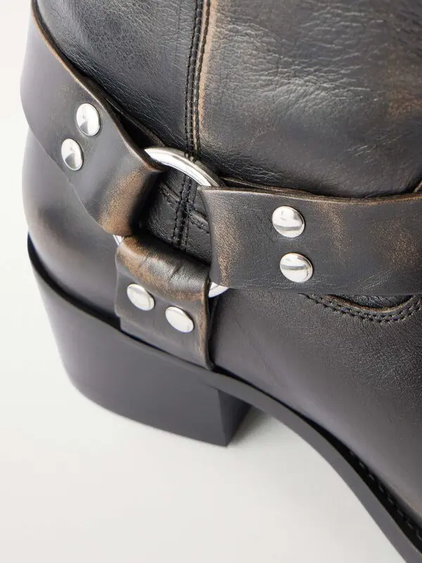 Paris Texas Roxy Studded Leather Knee Boots