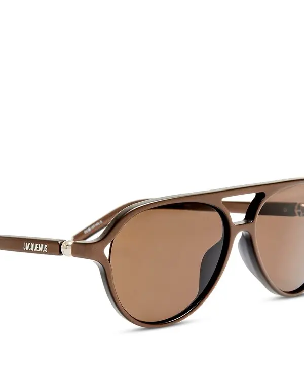 Jacquemus Pastro Aviator Sunglasses, 57mm