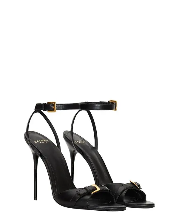 Balmain Anthem Smooth Leather Sandals