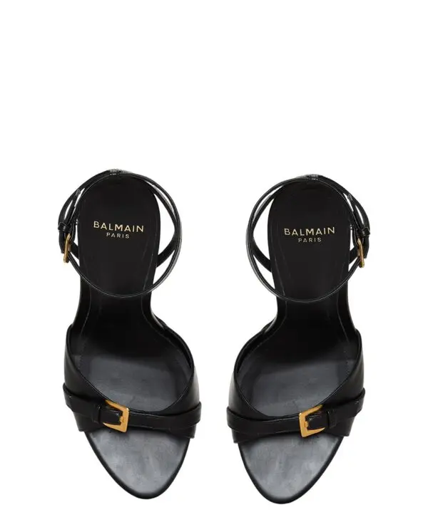 Balmain Anthem Smooth Leather Sandals