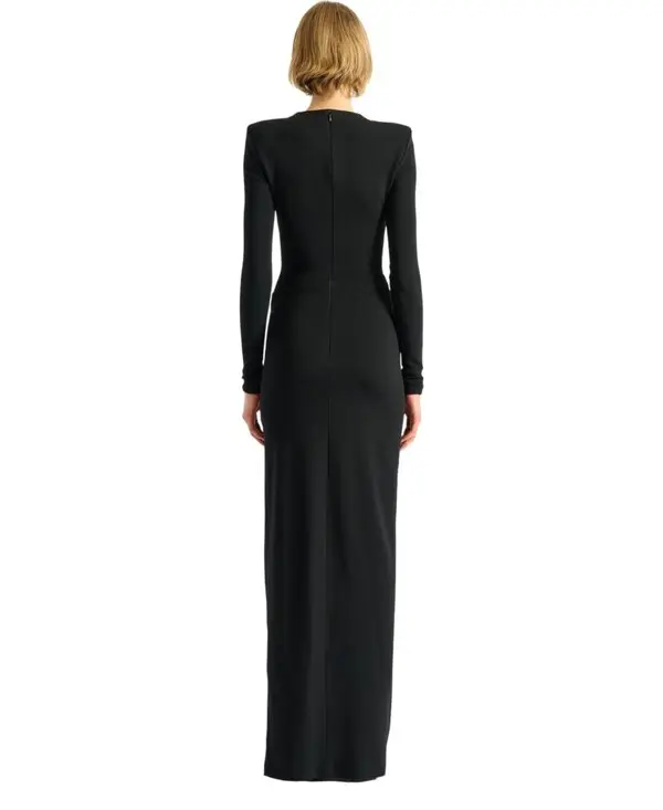 Balmain Long Slit Dress With Zip