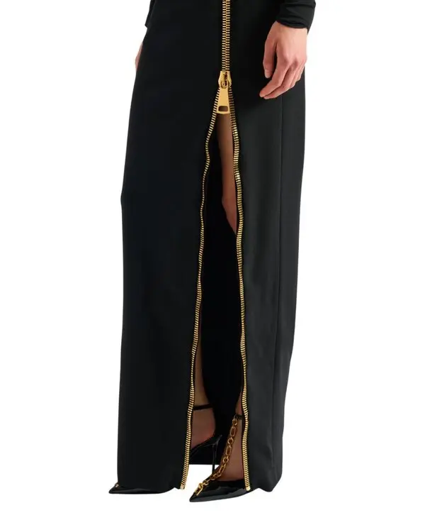 Balmain Long Slit Dress With Zip