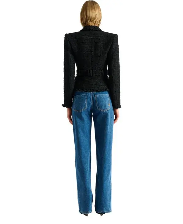 Balmain Belted Tweed Jacket